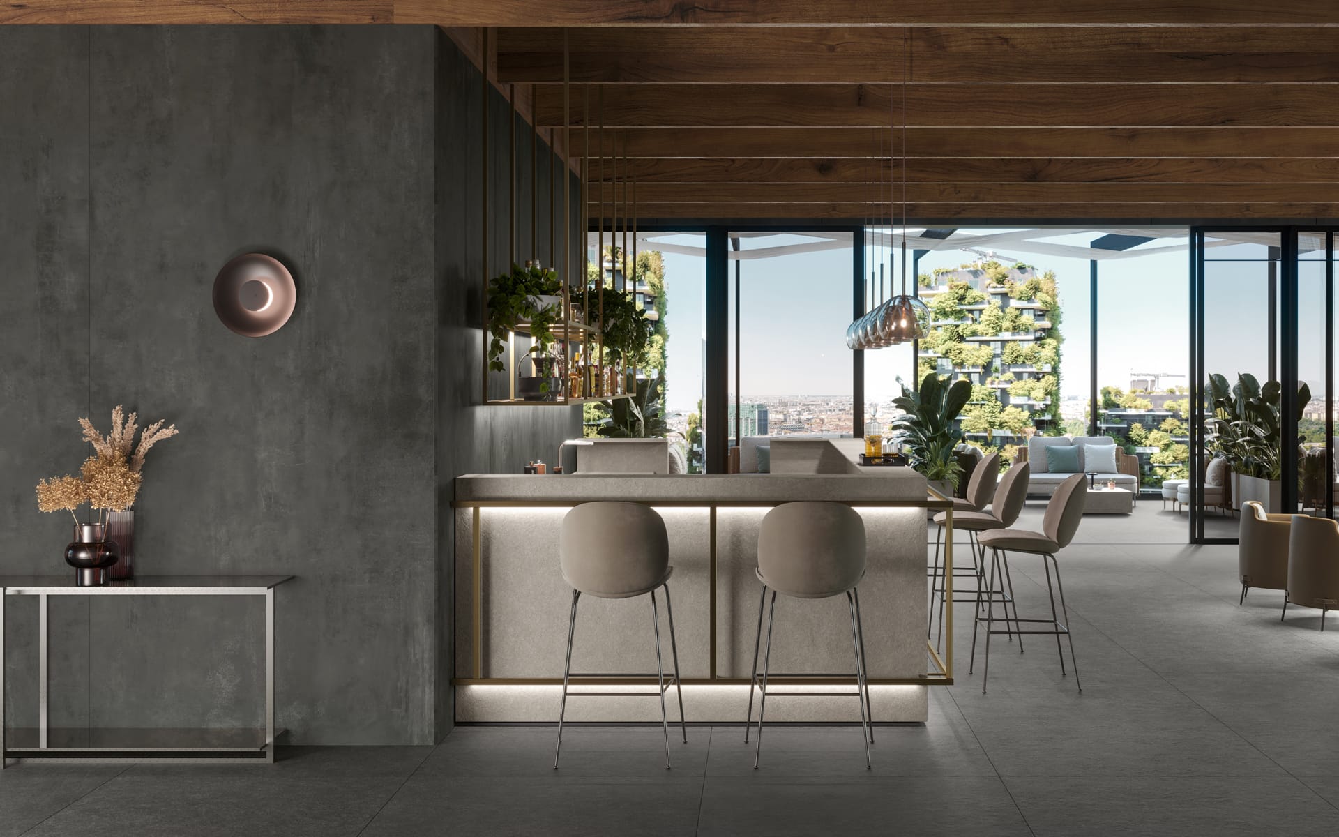 Grey porcelain slabs - Atlas Plan