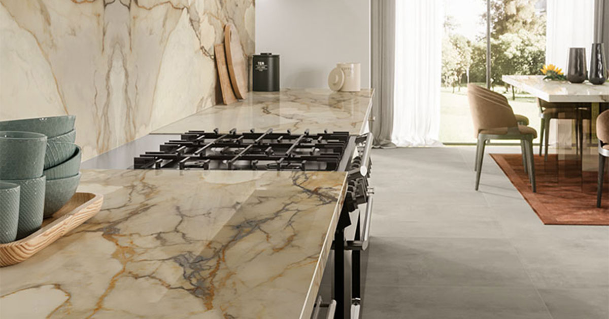 Porcelain Marble Look Countertops - Atlas Plan