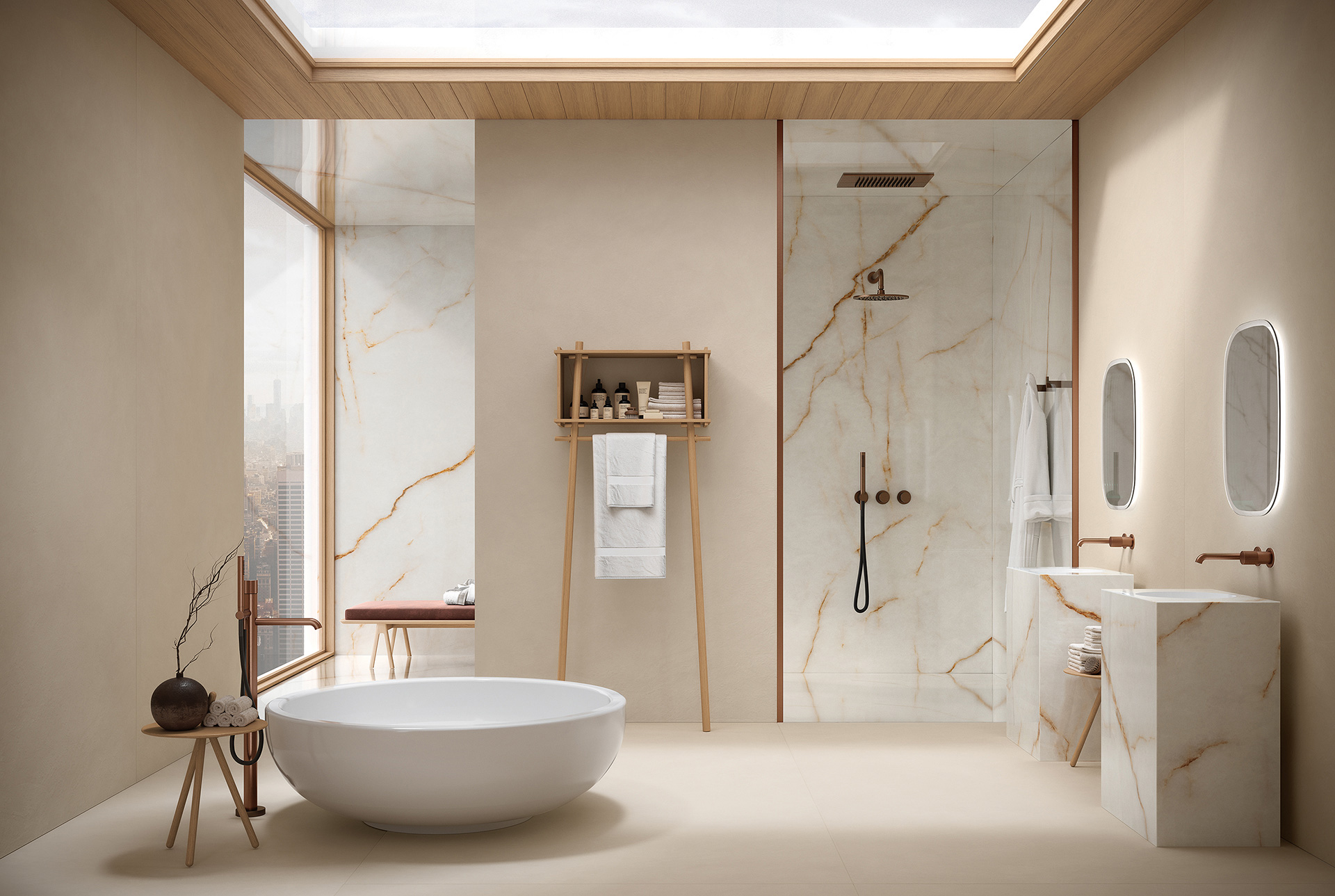 Boost Natural Kaolin: concrete-effect ceramic tile - Atlas Plan