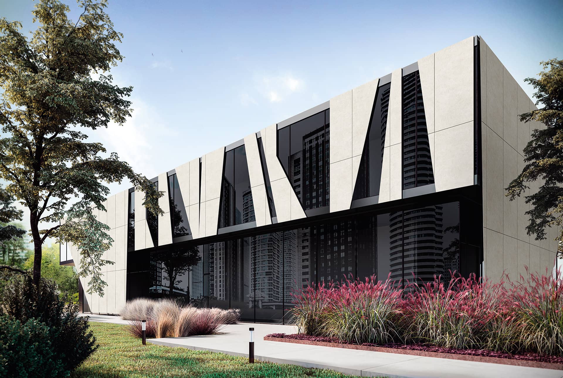 Boost Vision Glow: white porcelain stoneware slab - Atlas Plan