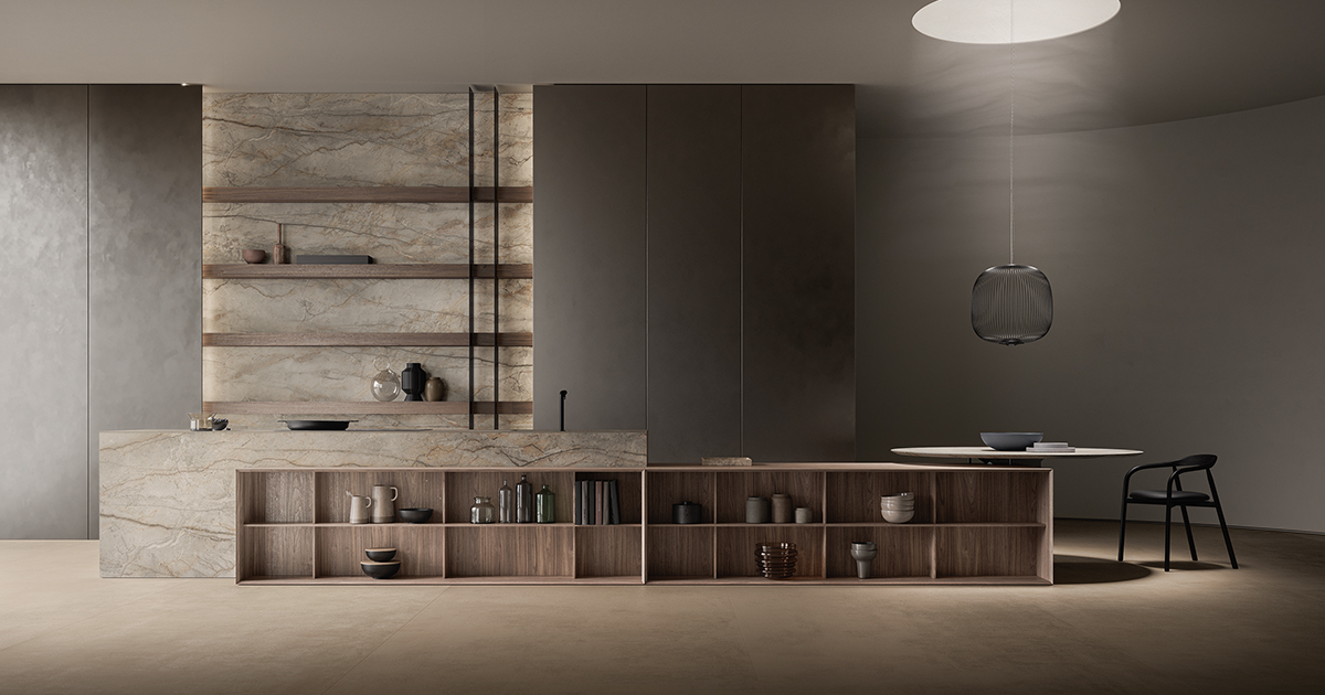 Silver Root: large marble-effect stoneware slabs - Atlas Plan