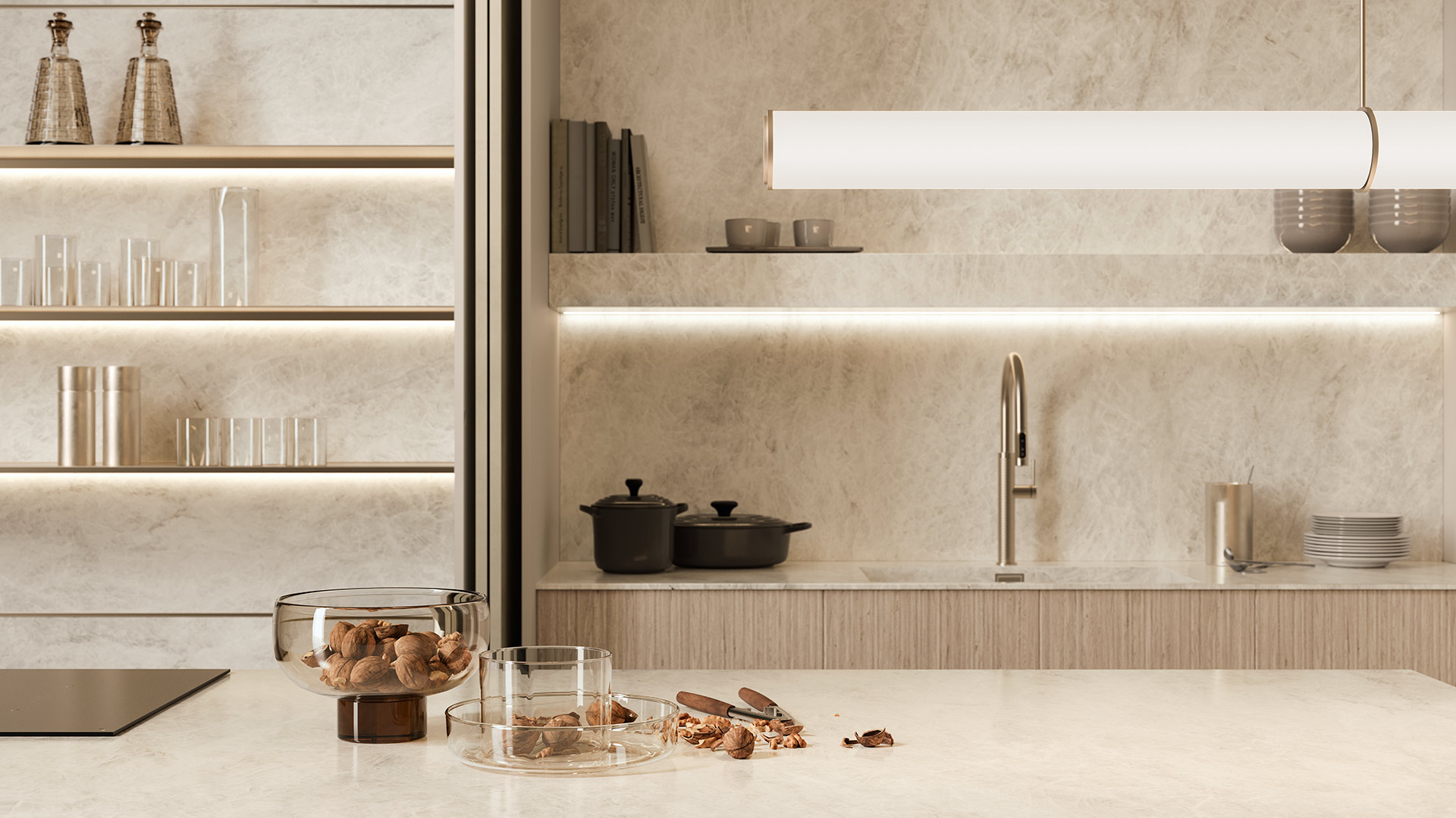 Gres porcellanato per cucina: lastre e rivestimenti - Atlas Plan