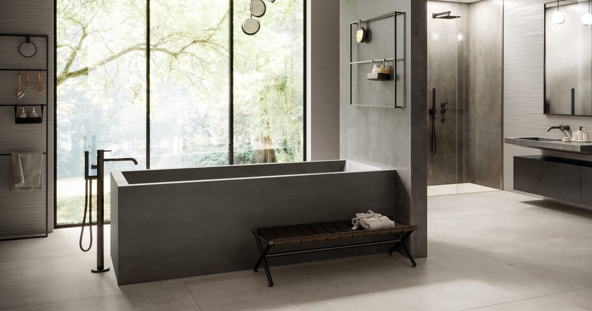 Come arredare il tuo bagno con le lastre in gres – Atlas Plan